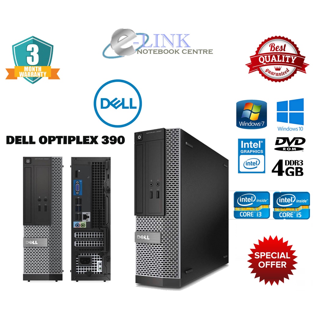 ( Dell i3 i5 2nd Generation ) OPTIPLEX 3010 SFF/DESKTOP, INTEL CORE I3 I5 2GEN / 4GB RAM, 250GB ...