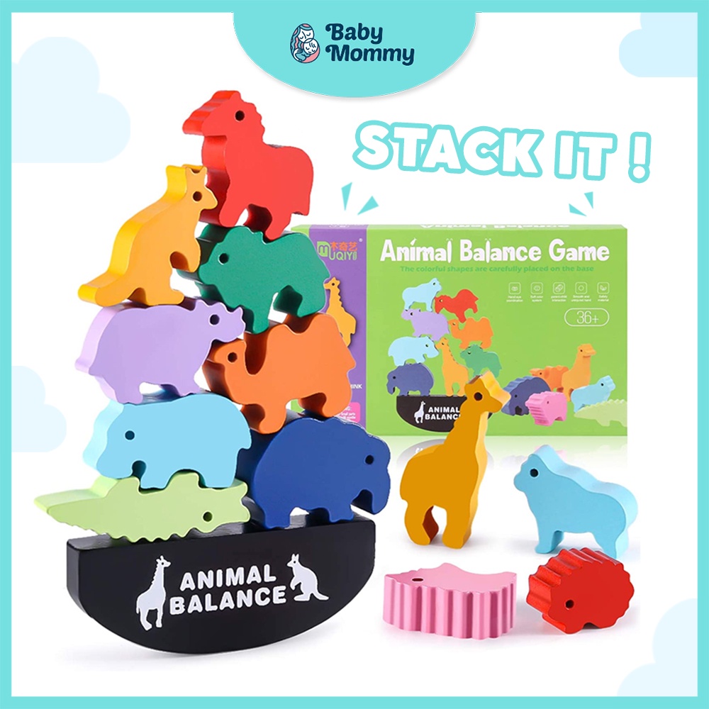 🇲🇾ReadyStock Balancing Wooden Block Game Building Block Early ...