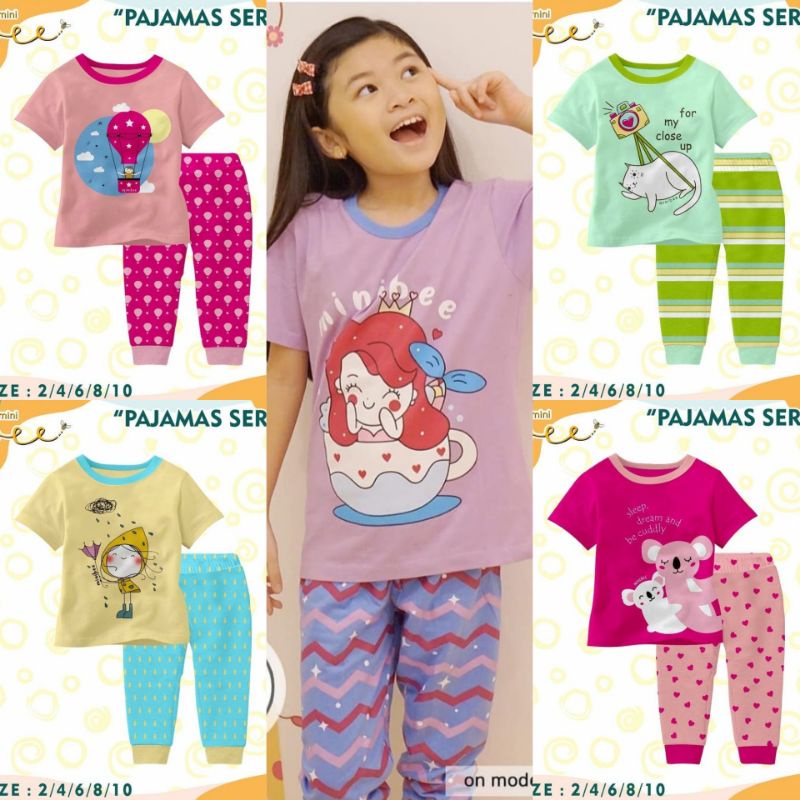 Mini bee Girls Pajamas (2y 4y 6y 8y 10y) | Shopee Malaysia
