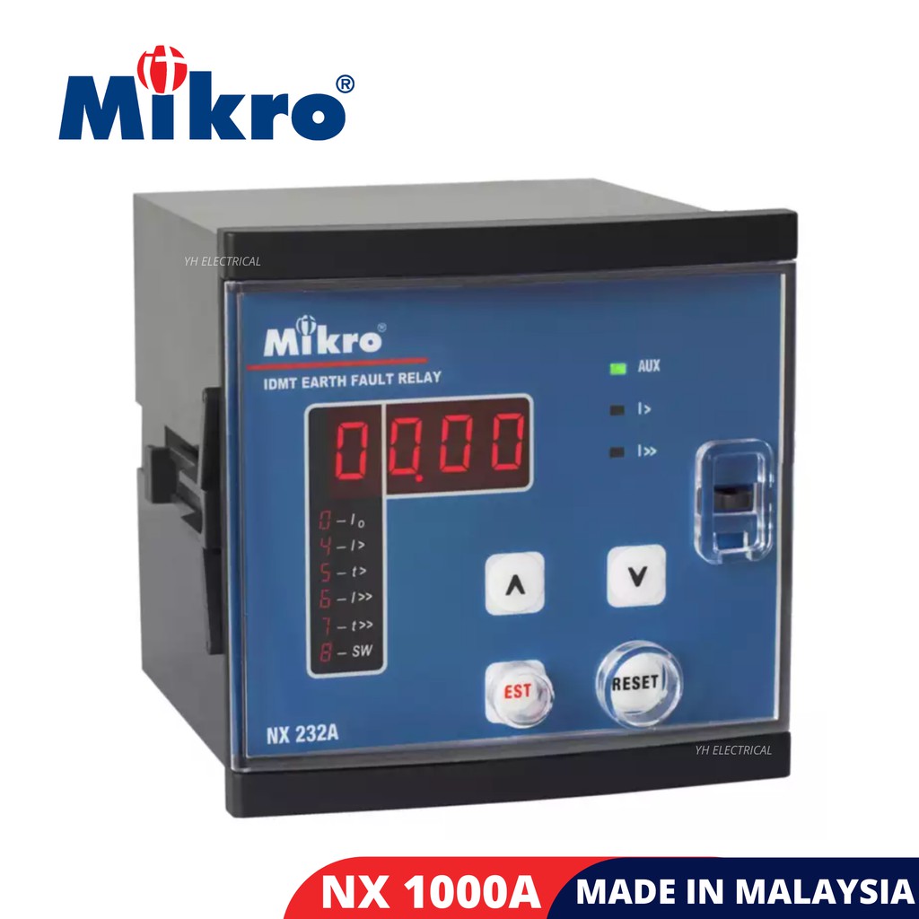 MIKRO NX1000A-240A Combined Overcurrent & Earth Fault Relay | Shopee ...