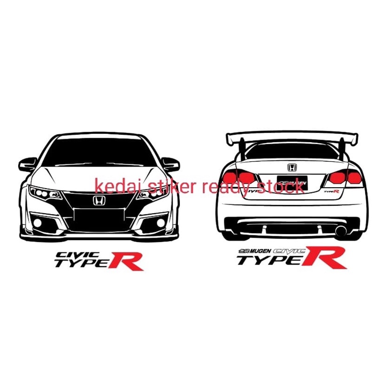civic fd type r stiker potong | Shopee Malaysia