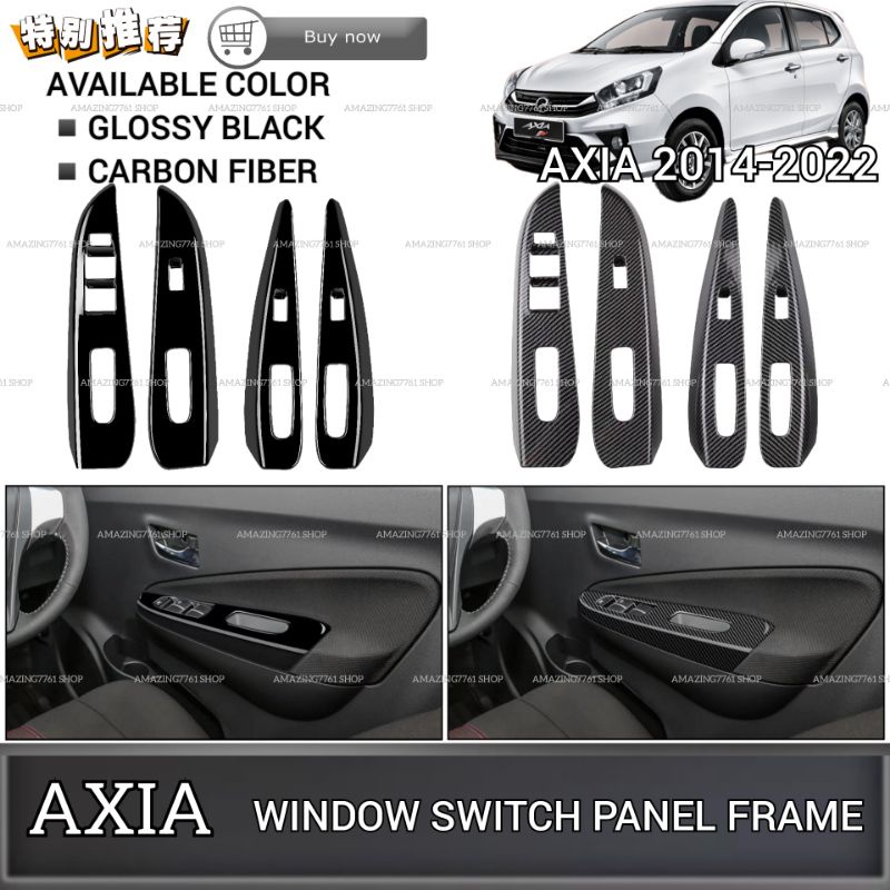 AMAZING PERODUA AXIA 2014-2022 CAR POWER WINDOW SWITCH PANEL FRAME ...