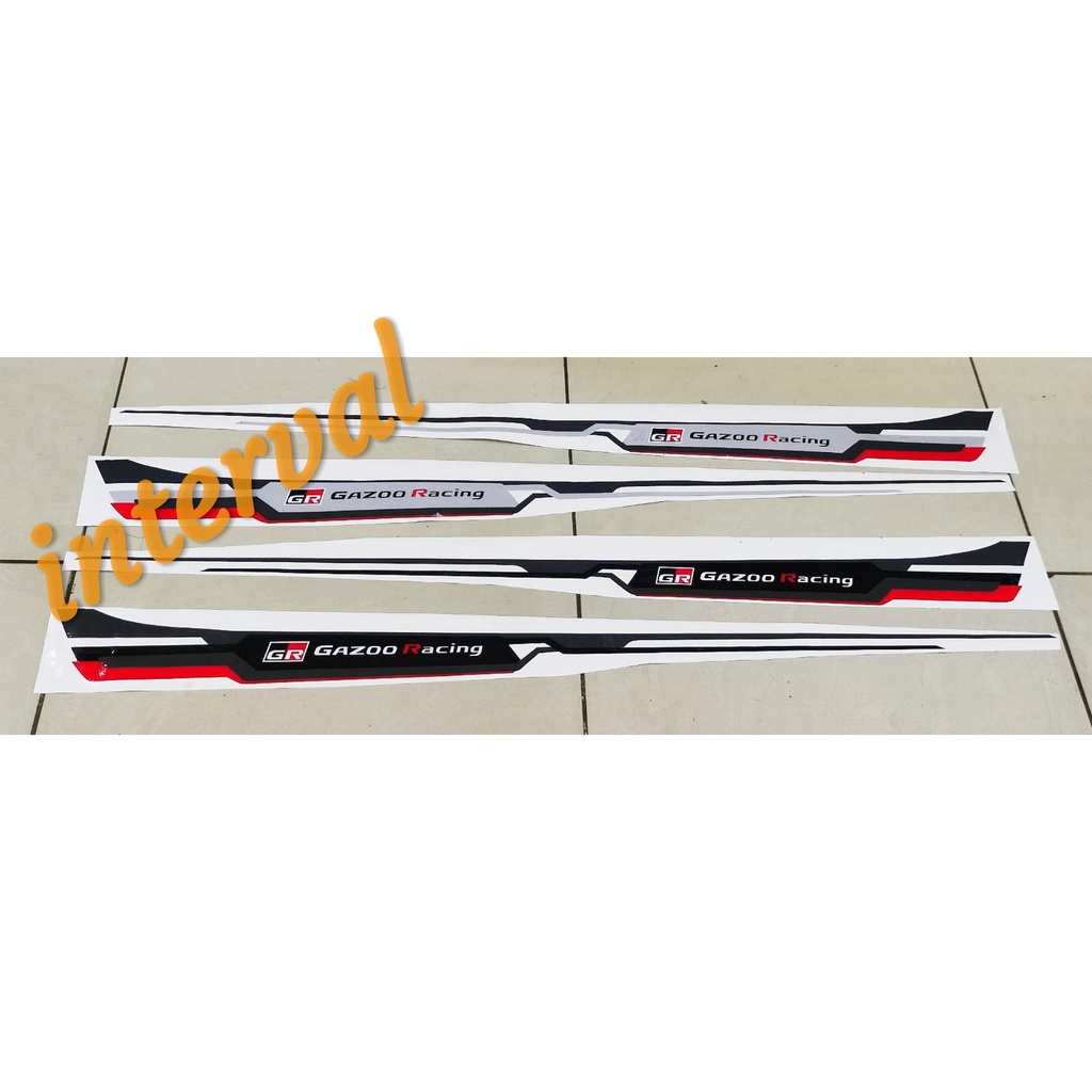 Toyota New Yaris GR Gazoo Racing Side Body Stickers Side Body Stickers ...