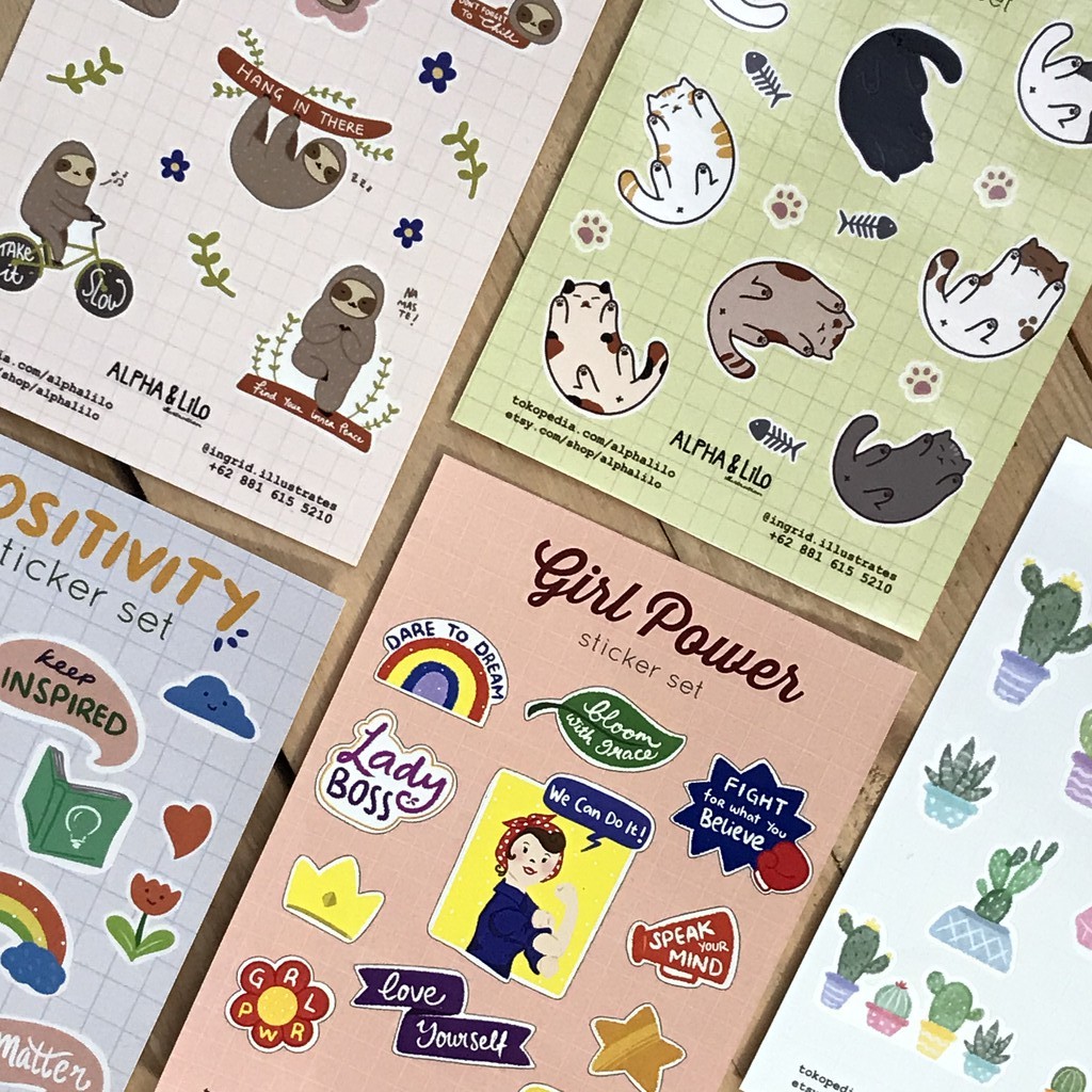 Alpha & LILO Sticker Sheet | Shopee Malaysia
