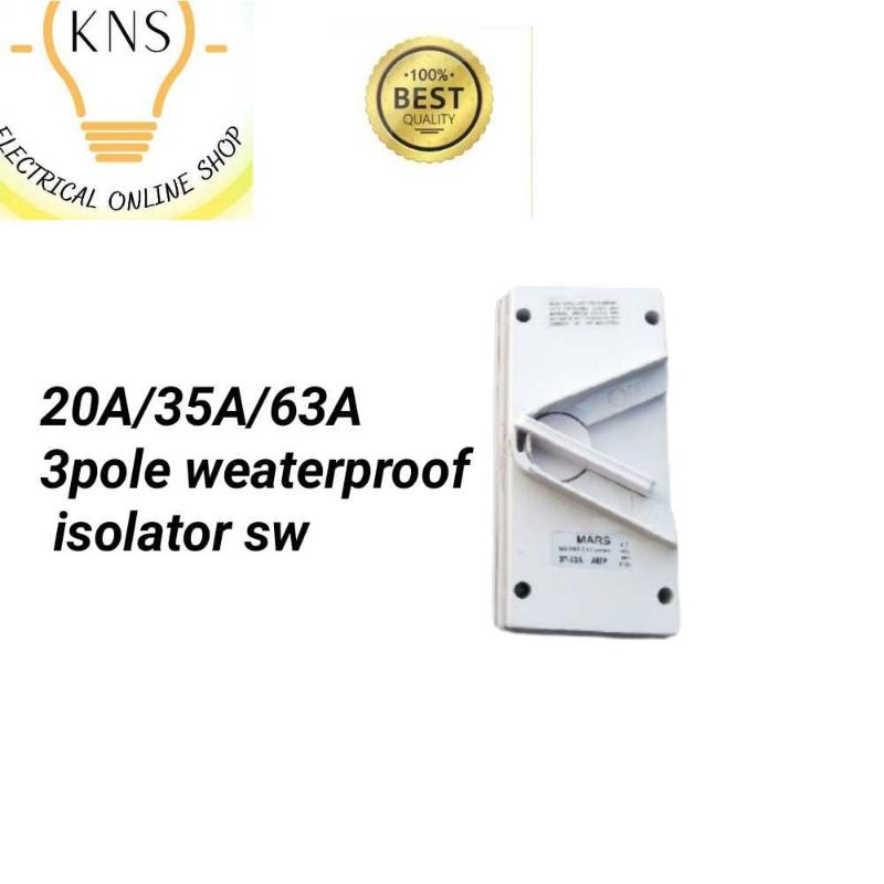 IP66 3POLE ISOLATOR SWITCH [WEATHERPROOF SURFACE SWITCH] 20A 35A 63A | Shopee Malaysia