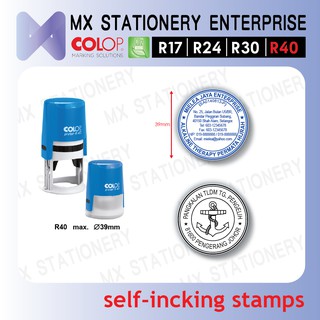 COLOP Stamp & Self-Inking & Chop Custom & Custom Made & Round & R17 R24 R30 R40 | Shopee Malaysia