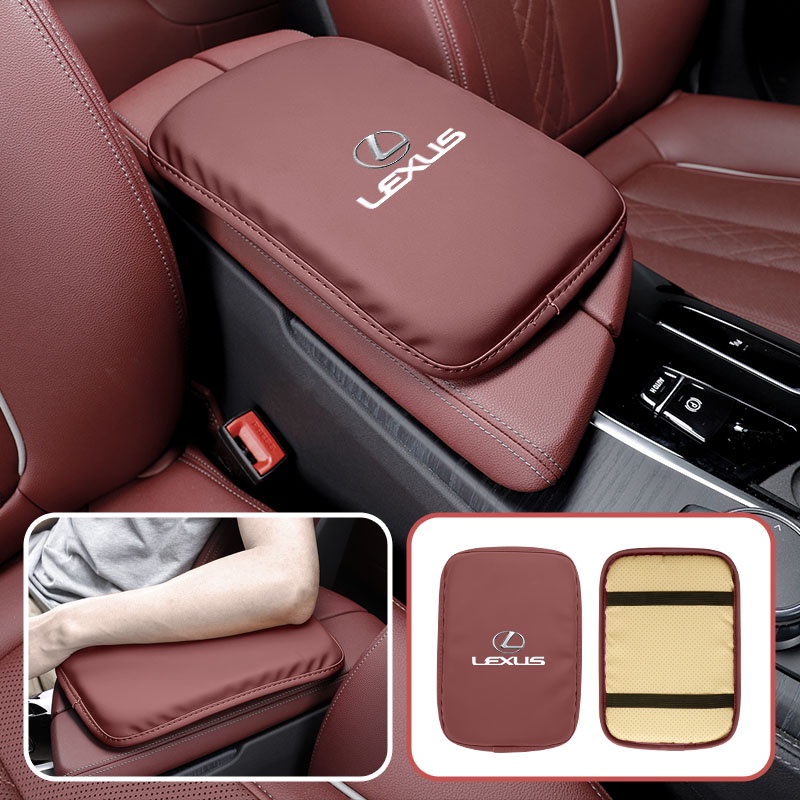 Leather Car Armrest Mat Center Console Arm Rest Protection Cushion For ...