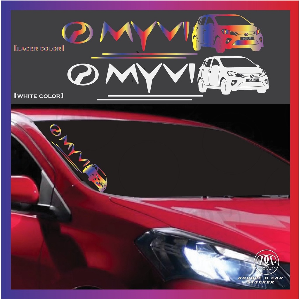 [Ready Stock]Perodua Myvi font&shape winscreen sticker KI00405(PM ME NO ...
