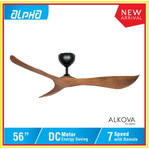 🔥NEW OFFER DESIGN🔥ALKOVA KOKO Ceiling Fan (56")/NATURAL WOOD COLOR ...