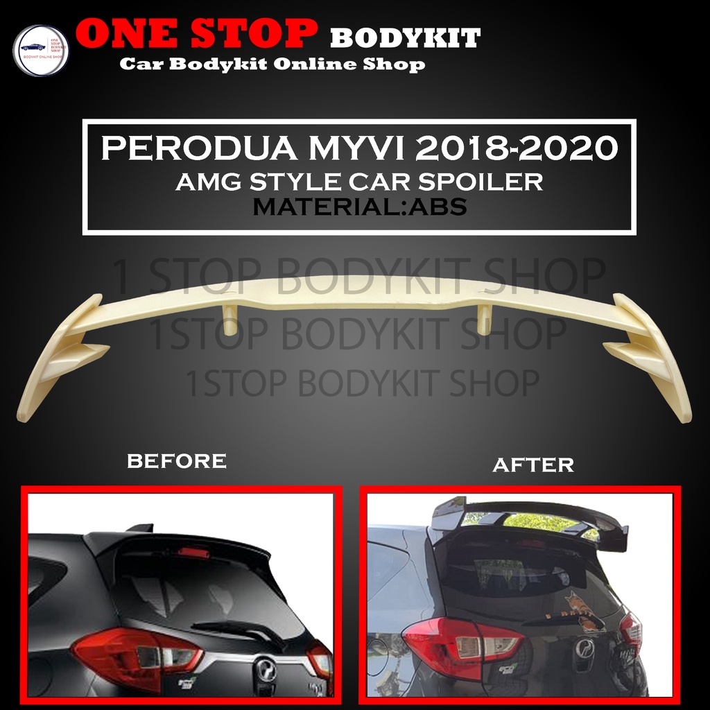 NEW PERODUA MYVI'18 SPOILER FIX ON OE SPOILER ONLY'(AMG)FULL FITING ...