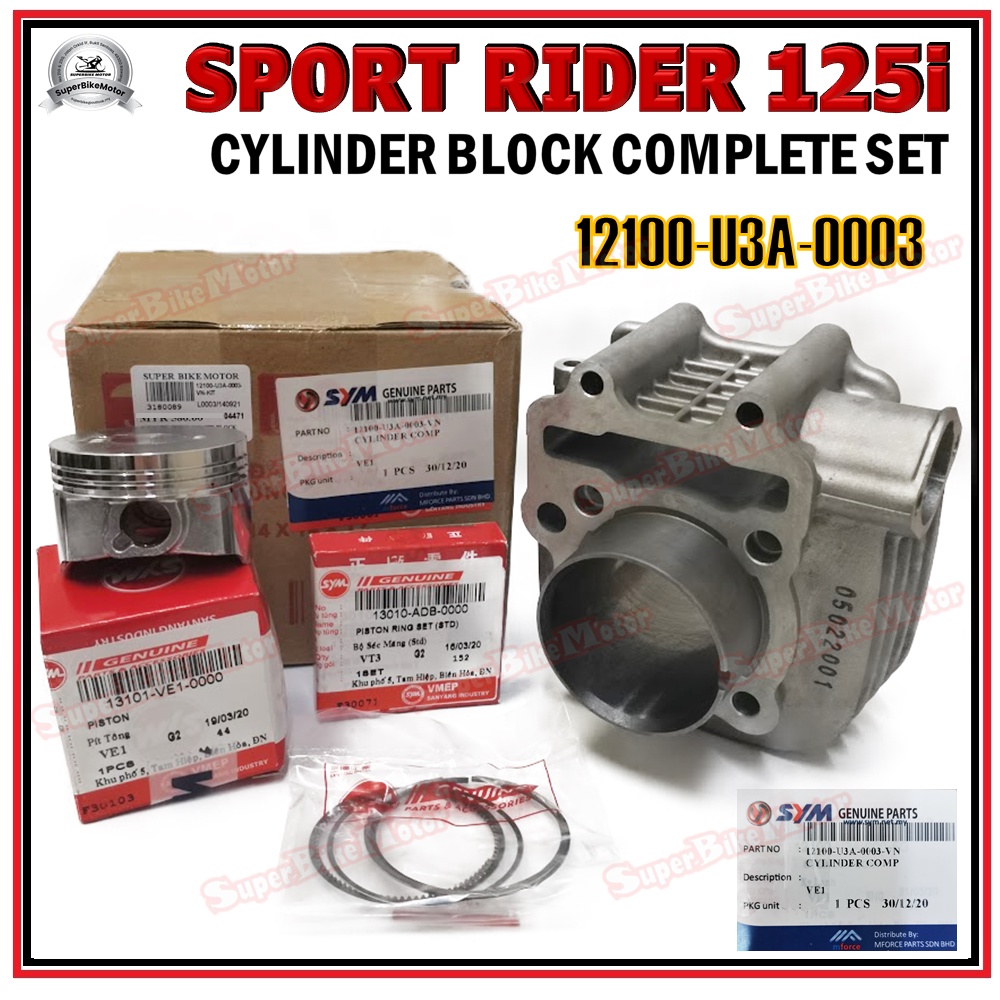 SYM SPORT RIDER 125i - 100% Original SYM Standard Block Complete Set ...