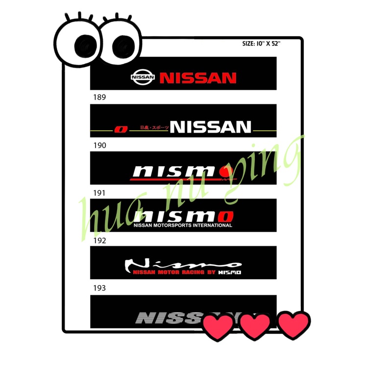 Nissan nismo Windshield Sticker 52inch x 10inch | Shopee Malaysia