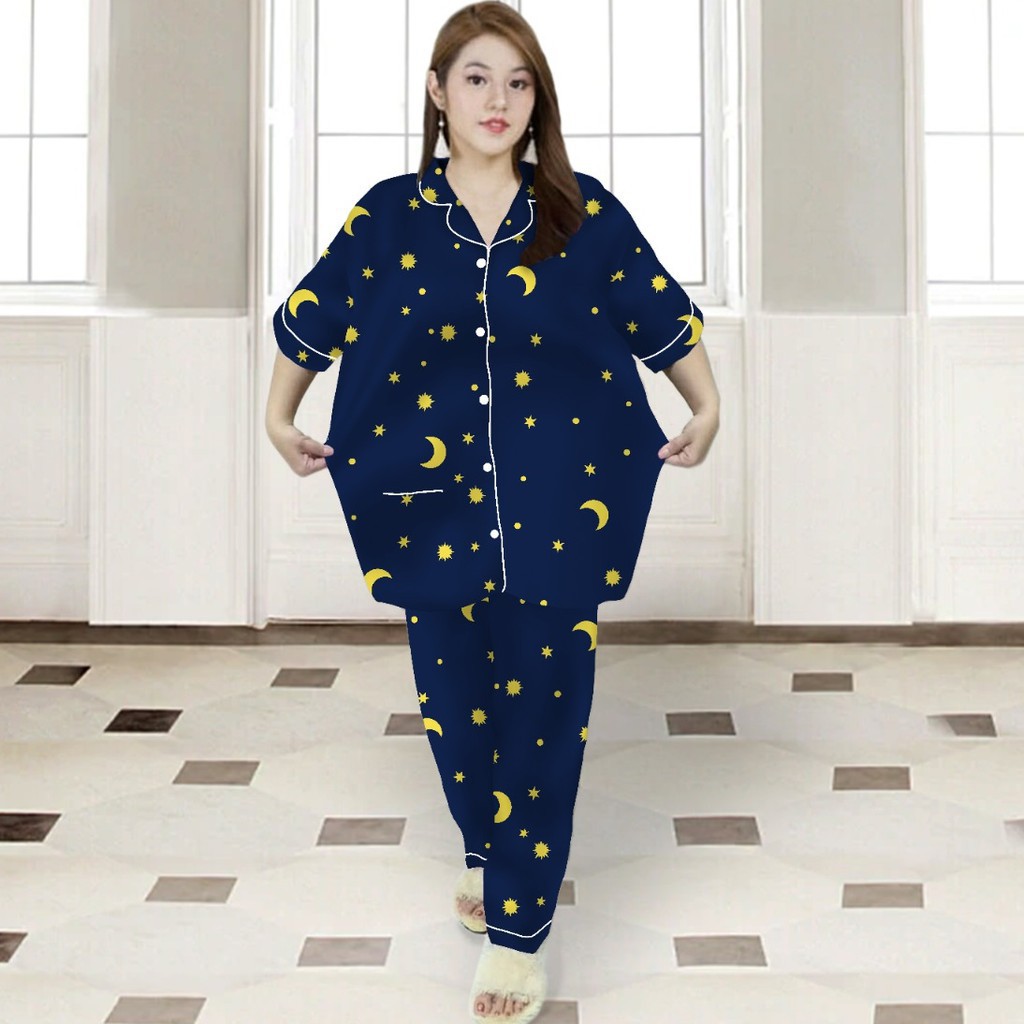 Pajama CP JUMBO SIZE XXL-Sleeping Pajamas/DORA/Pajamas Pajama XXL BLACK ...