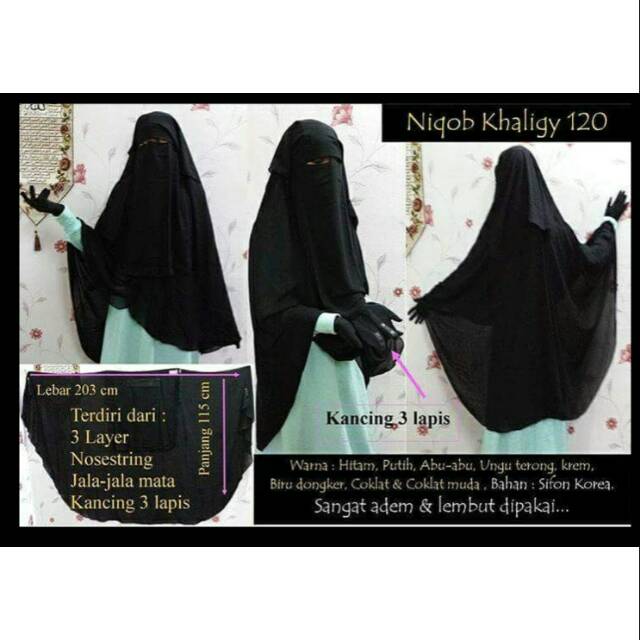 Niqab Khaligy 120 Super Jumbo Import Egypt | Shopee Malaysia