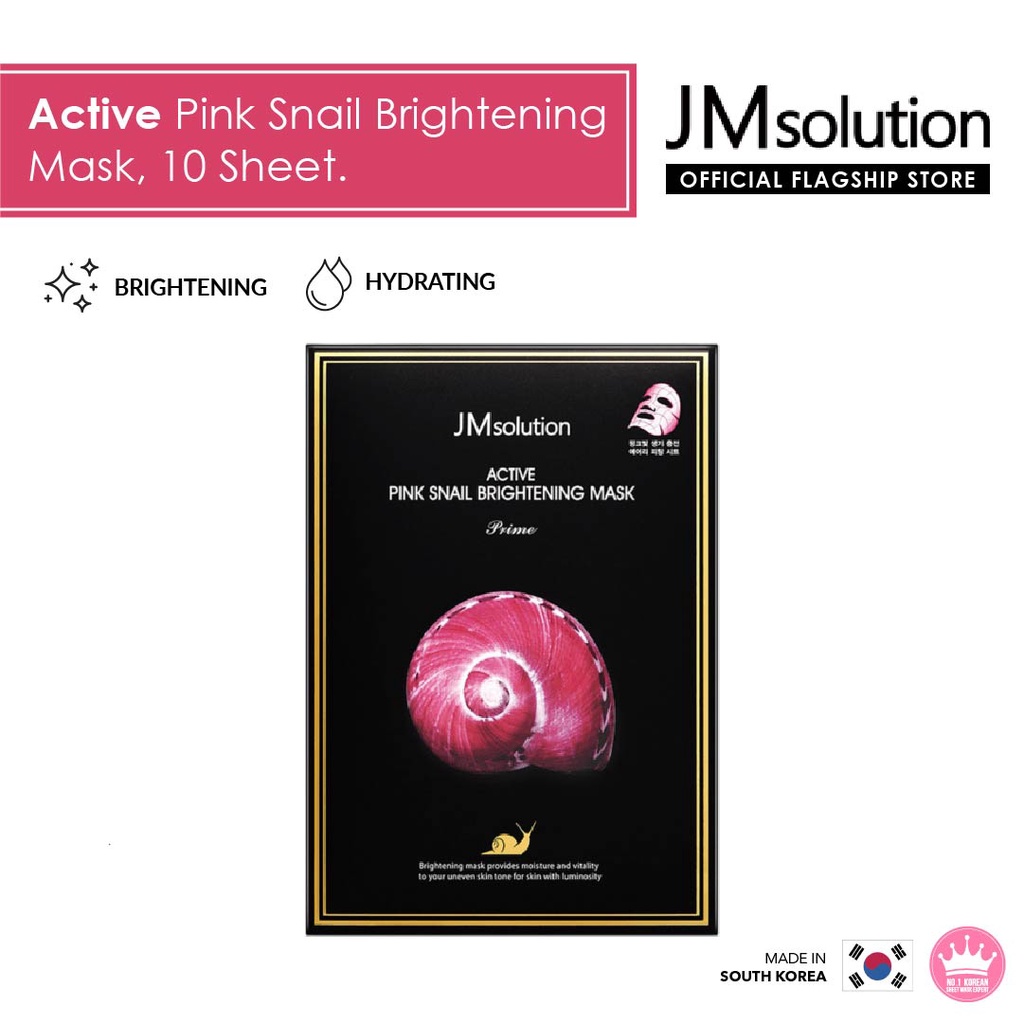 JMsolution Active Pink Snail Brightening Mask (10’s) | Shopee Malaysia