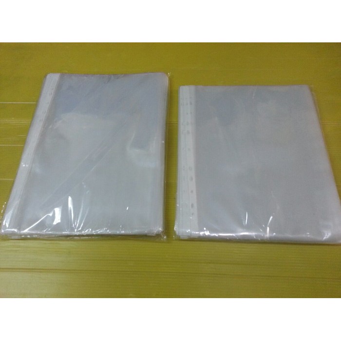 Plastic File Folder PP Pocket Non Brand Clear F4 Folio (100 Sheets ...