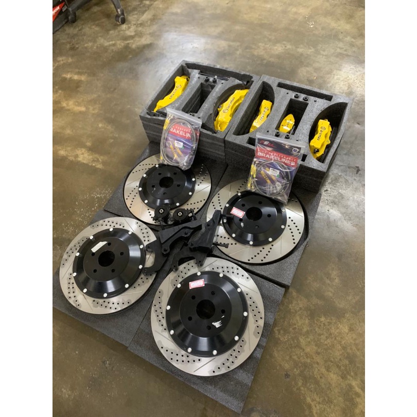 Brembo 18z 6pot Full Set Depan Belakang Vellfire Alphard AGH30 Brembo ...