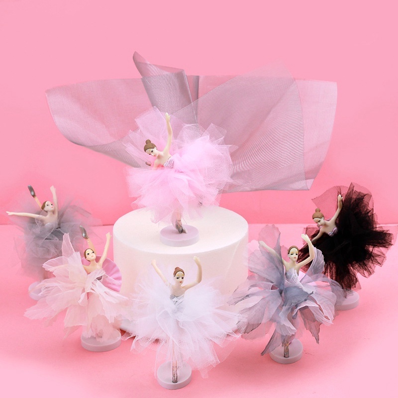 happy birthday elegant ballerina girl decoration cake topper wedding ...