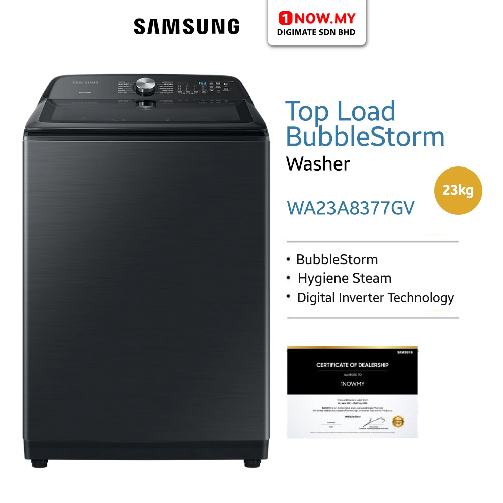 SAMSUNG 23kg Top Load Washer WA23A8377GV (with BubbleStorm) | Shopee ...