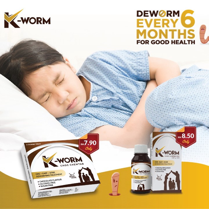 Alpro Pharmacy Exclusive - K-WORM Deworm Chewable Tablet Ubat Cacing ...
