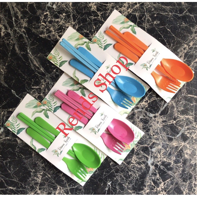(isi 50) Souvenir Cutlery Chopsticks Packaging Alas Thank You Packed ...