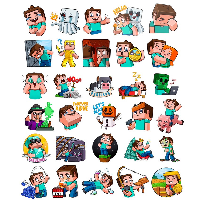 Minecraft sticker / minecraft sticker | Shopee Malaysia