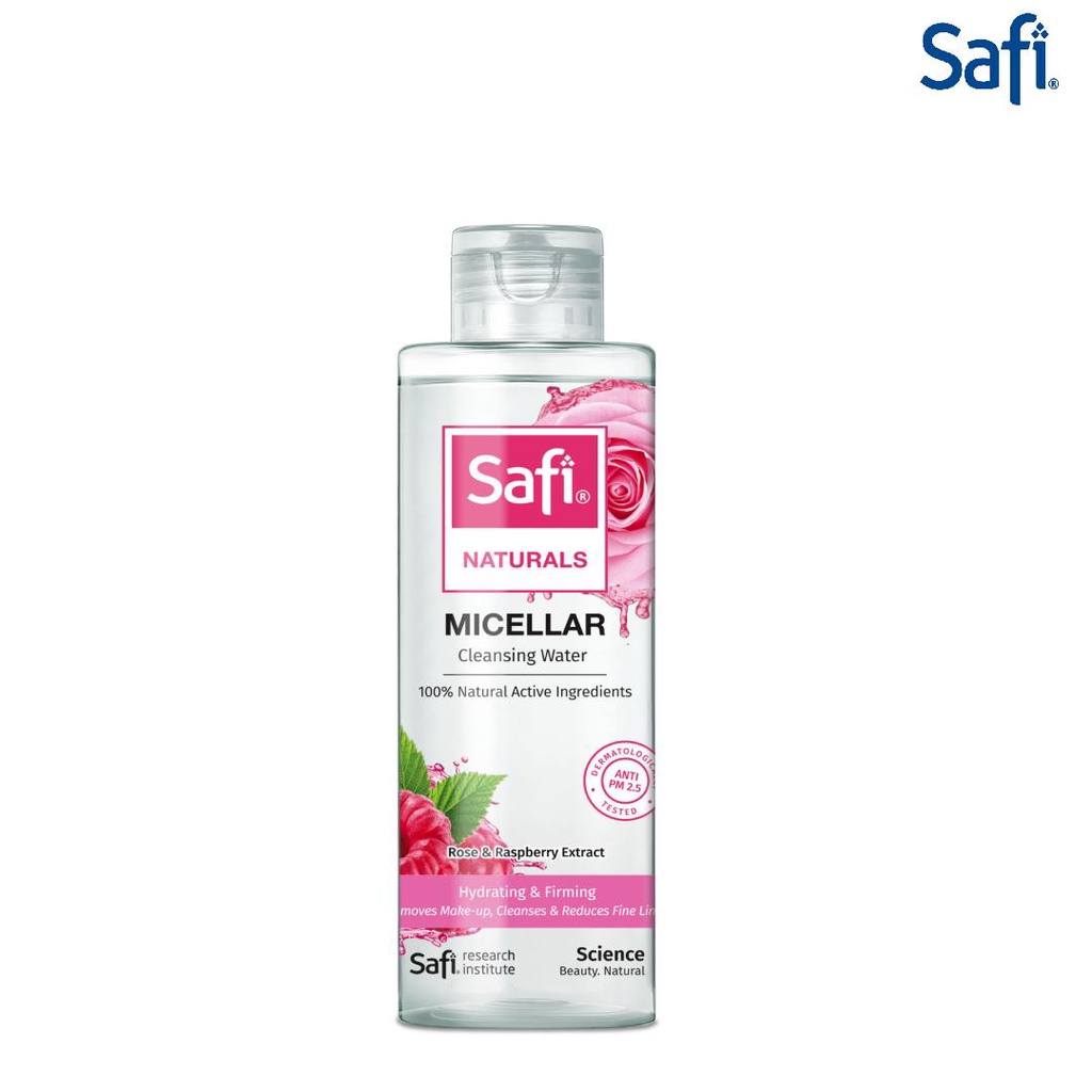 SAFI Naturals Micellar Cleansing Water Rose & Raspberry 200ml | Makeup ...