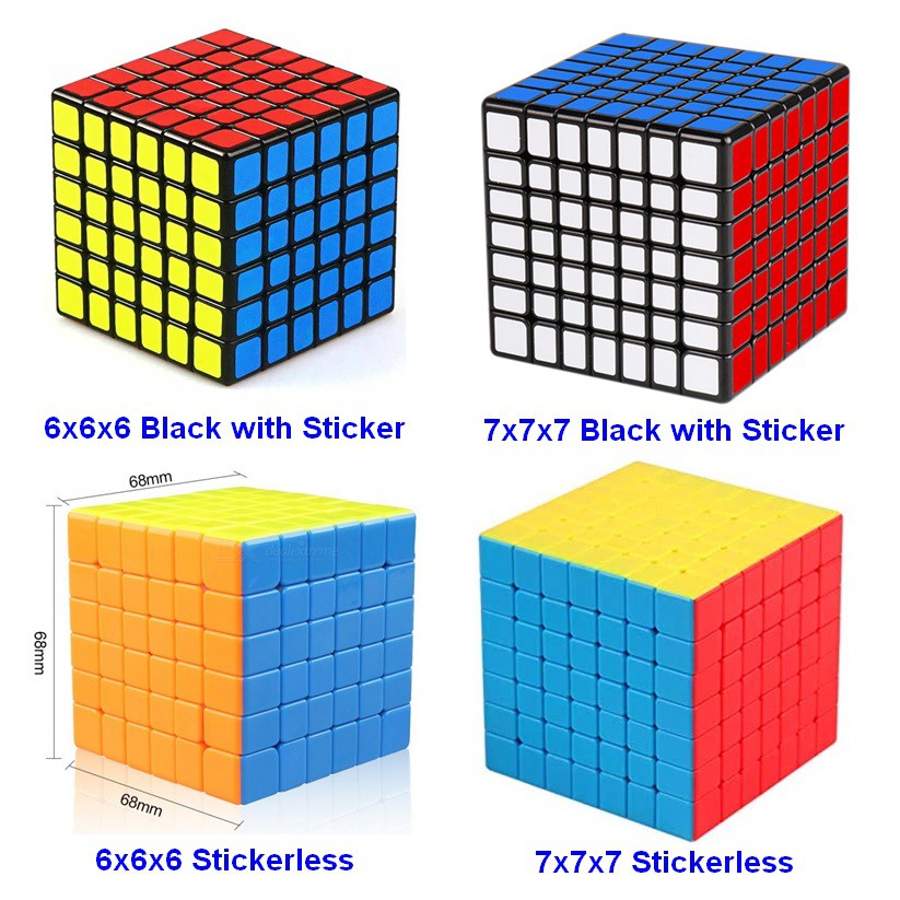 [Ready Stock in M'sia] 6x6 7x7 8x8 9x9 10x10 Stickerless Magic Cube ...