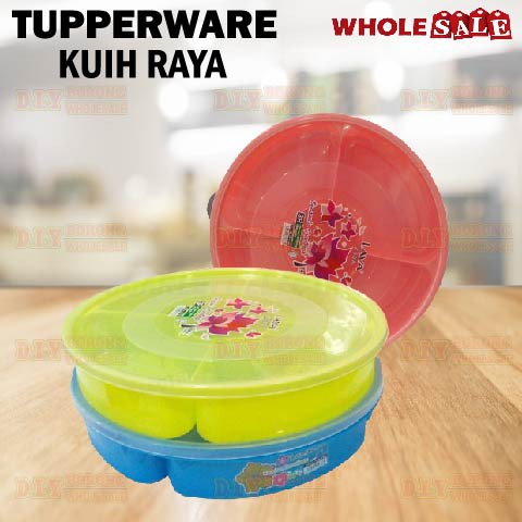 5 Compartments LAVA LBX788 Round Lunch Box Tupperware Kuih Raya/Bekas ...