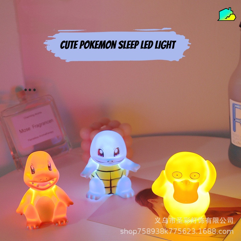 Cute Pokemon Sleep LED Light lampu tidur, Lampu Tidur Kanak Kanak Cute ...