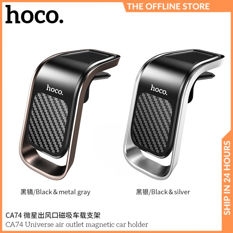 Hoco CA74 Car Mount Car Phone Holder Magnetic Bracket For Air Outlet Universal L Shape Holder ...