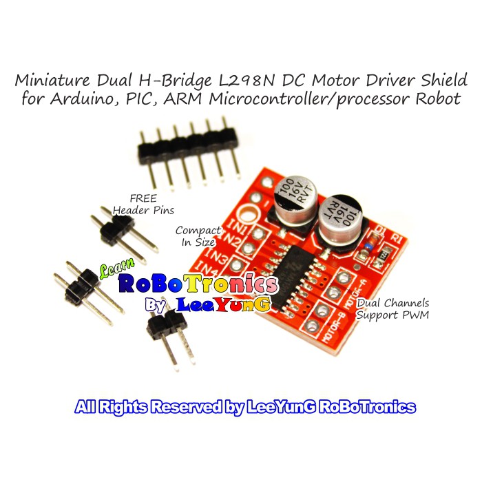 Arduino L298N Motor Driver MX1508 2 Channel Way 1.5A For Mobile Robot ...