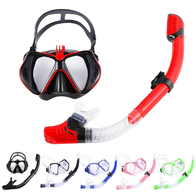 Professional Scuba Diving Masks Snorkeling Snorkel Set Adult Silicone ...