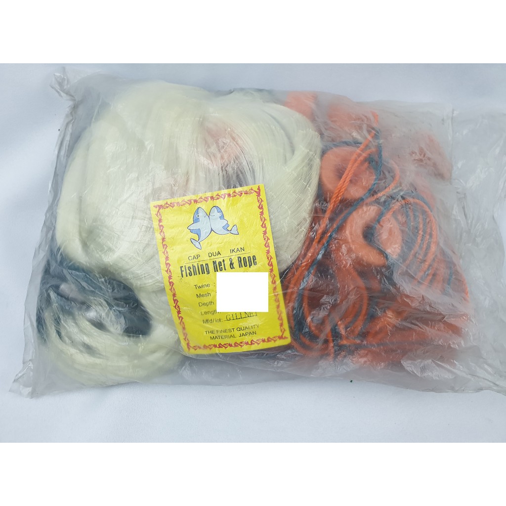 Jaring Pukat Ikan Tangsi siap , 0.30 X 1.5" TO 4.5" X 30MD X 30xMTR ...