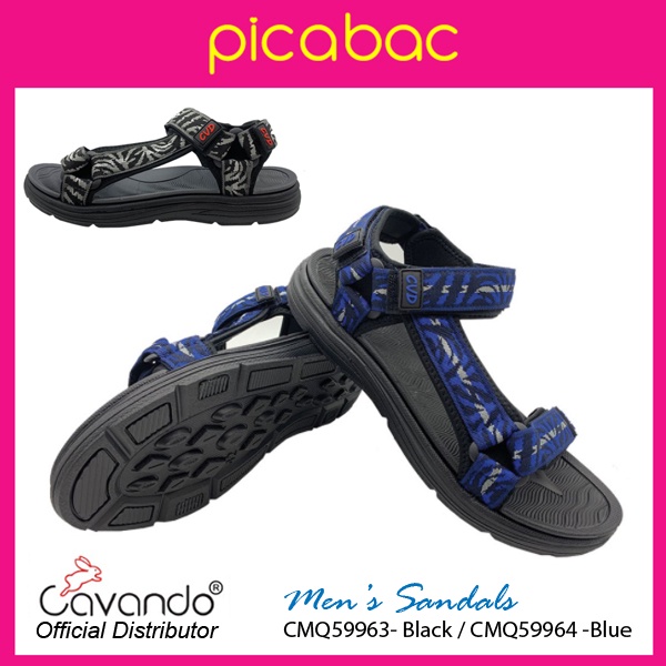 Cavando Men's Sport Sandal CMQ59963 / CMQ59964 (Black/Blue) | Shopee ...