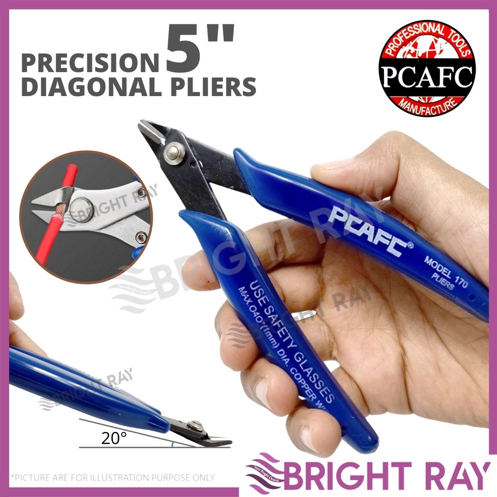 PCAFC 5" Precision Wire Stripper Diagonal Pliers Multifunctional ...