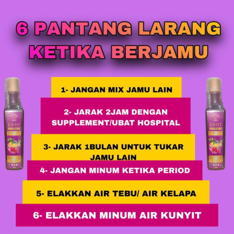 JUS FIT DARALICIOUS 💥JAMU MODEN BADAN CANTIK💥 | Shopee Malaysia