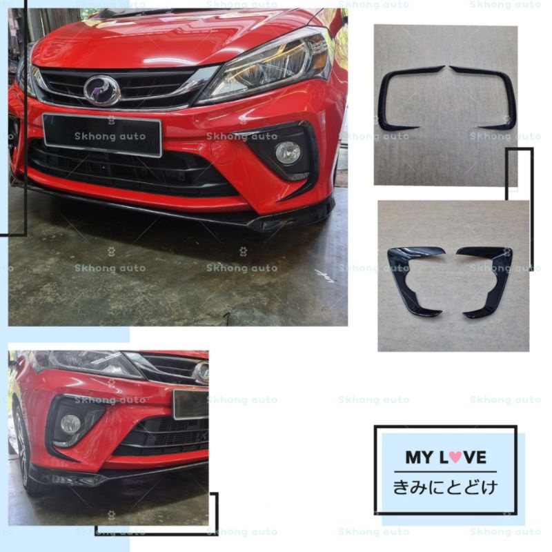 perodua myvi gen3 gm3 2018-2021 amg front bumper canard trim garnish ...