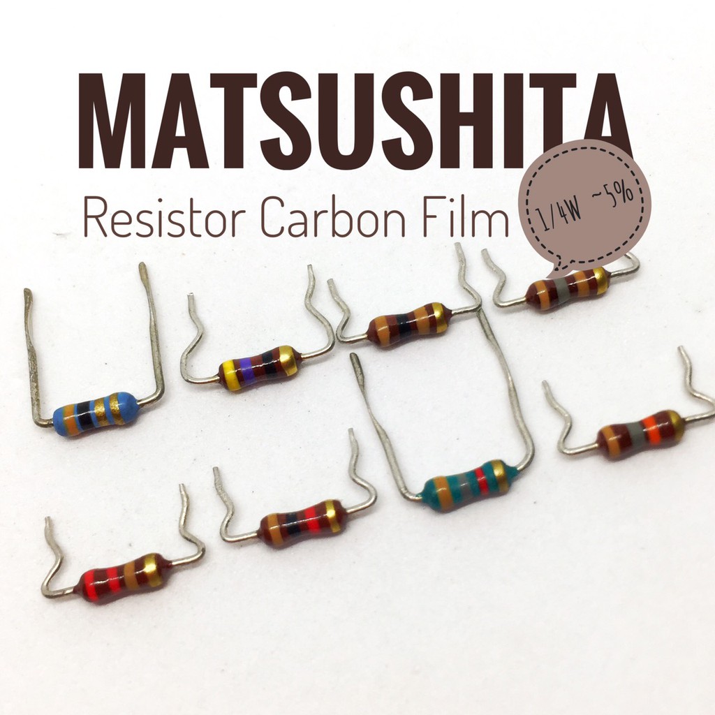 ((Set Of 10)) Resistor Brand Matsushita 1/4W japan 1Ω 3Ω 47Ω 100Ω 180Ω ...