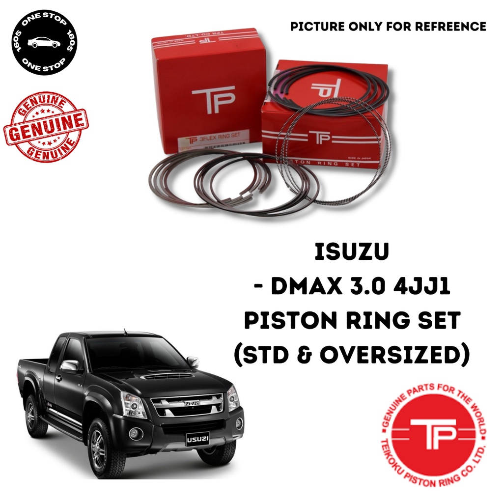 ISUZU DMAX 3.0 4JJ1 JAPAN TP PISTON RING SET STD & OVERSIZED (4CYL) | Shopee Malaysia