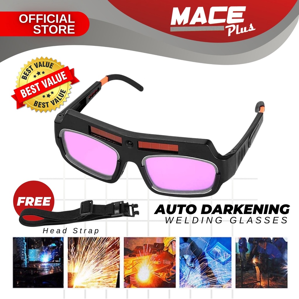 Solar Powered Auto Darkening Welding Glass Mask Helmet Eyes Goggle Welder For Eye Protection ...