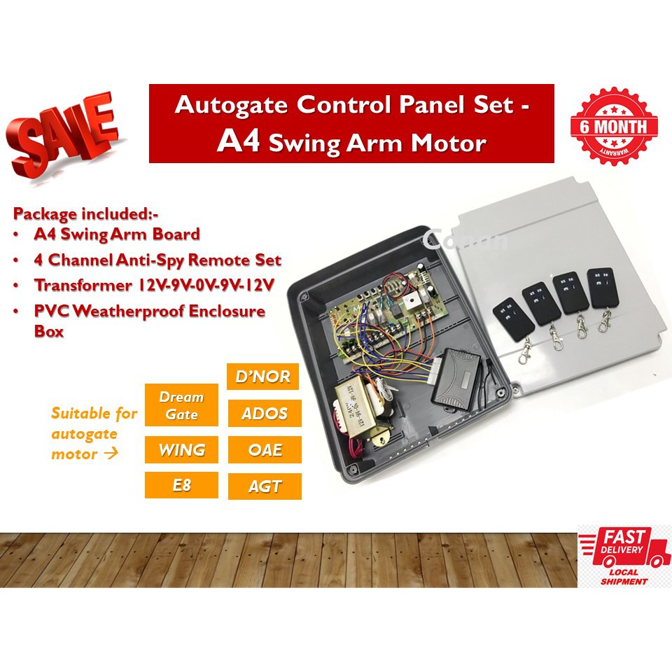 Autogate Control Panel Set - A4 Swing Arm Motor | Shopee Malaysia