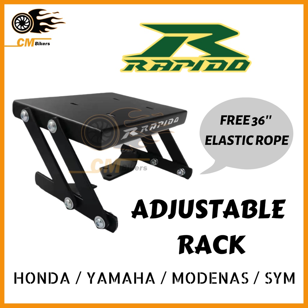 Rapido Adjustable Rack For Box/Delivery Bag/Givi Box/Grab Food/Food ...