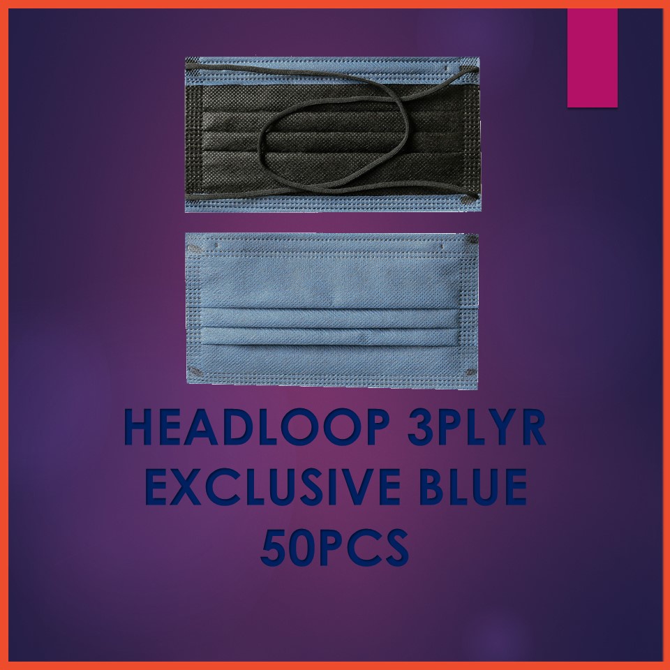 Face Mask Headloop Medical Mask Adult Facemask Disposable Mask 50pcs ...