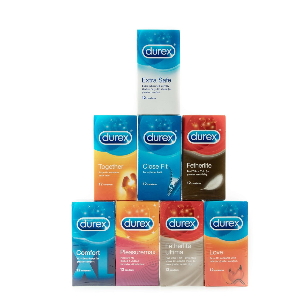 Durex Together/Pleasuremax/Love/Fetherlite Ultima/Fetherlite/Extra Safe ...