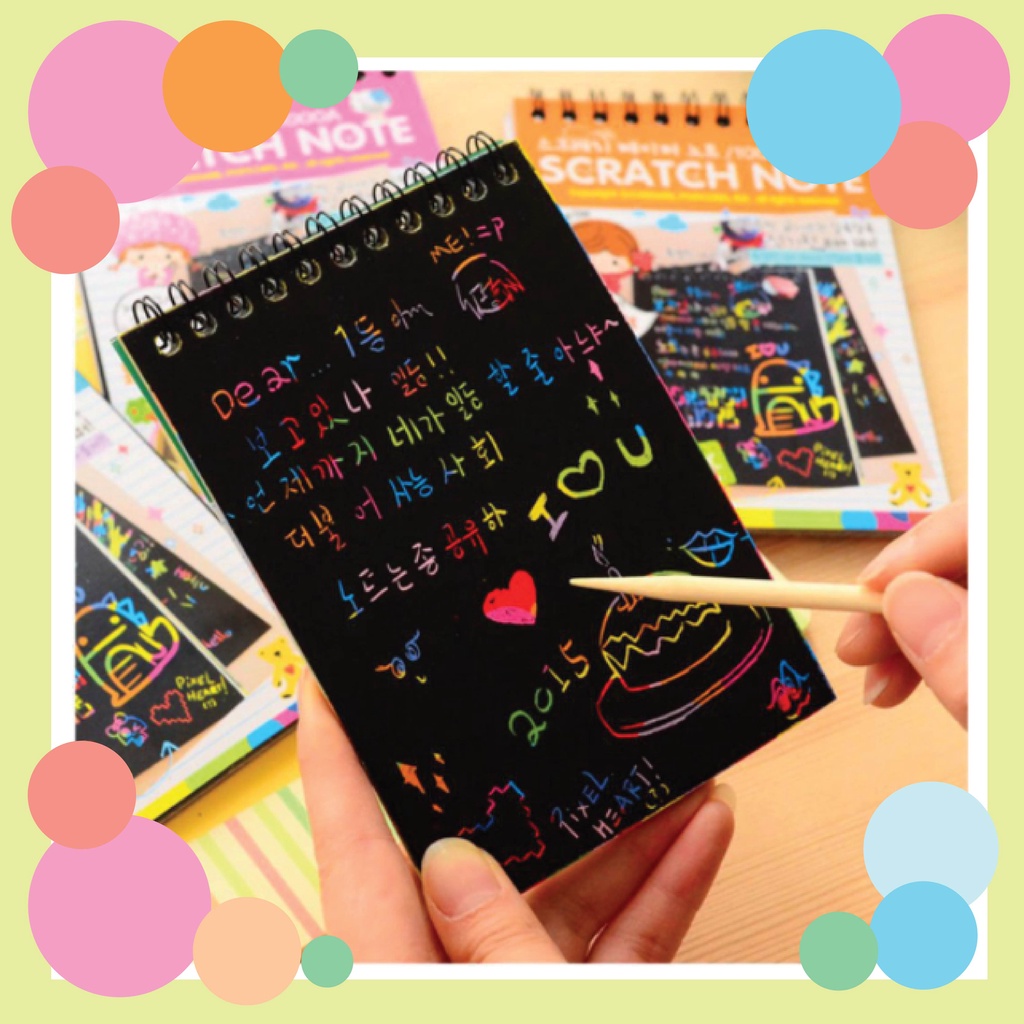 Scratch Book - Drawing Painting Paper Notebook Drawing Note children ...