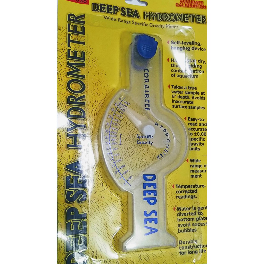 Hydrometer// DEEP SEA Seawater Hydrometer Tank Salinity Meter -|X6, W6d ...