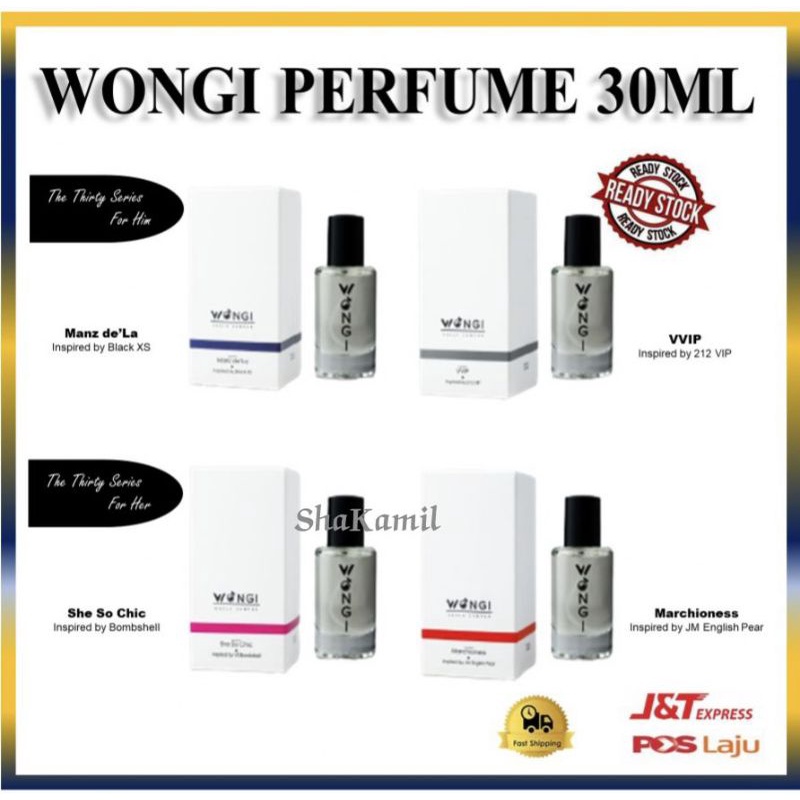 WONGI PERFUME 30ML MEN WOMEN INSPIRED BY INTERNATIONAL | Shopee Malaysia