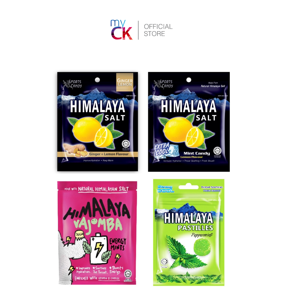 (Bundle of 12) Himalaya Candy Salt Lemon/Ginger Lemon/Honey Lime ...