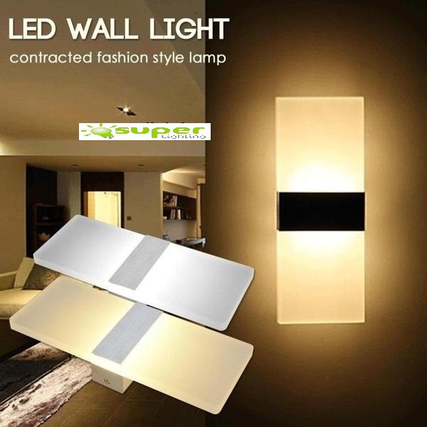 Modern Led Wall Lights Acrylic BedRoom rectangular Wall light AC 220V 3 ...